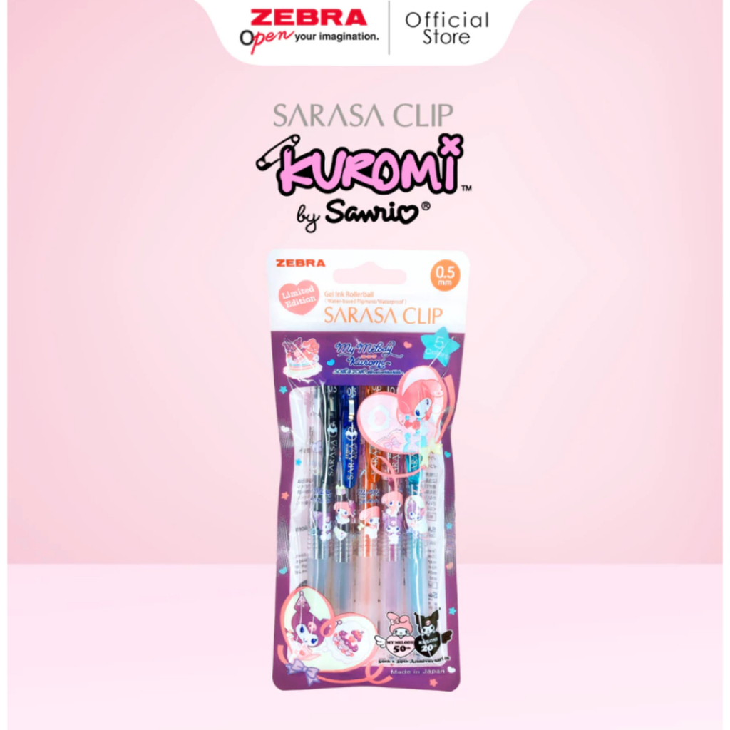 ZEBRA Sarasa Clip JJ15 Pen 0.5mm My Melody Kuromi Sanrio Series Limited ...