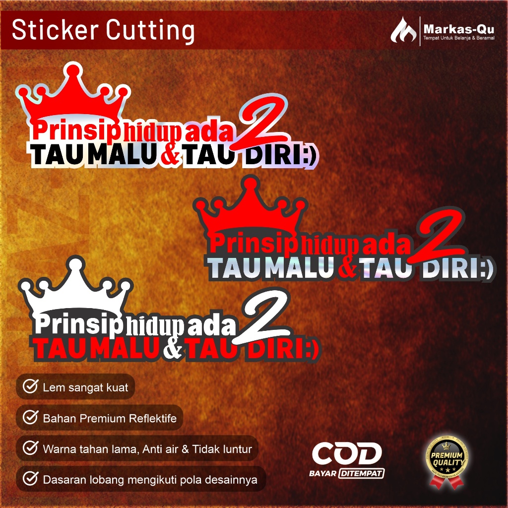 Cutting Sticker with words on the PRINCIPLES OF LIFE | Shopee Philippines