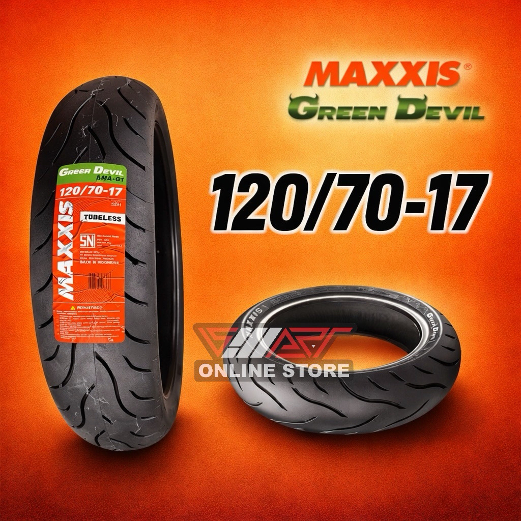 MAXXIS 120/ 70-17 58H MAG1 GREEN TIRES DEVIL | Shopee Philippines