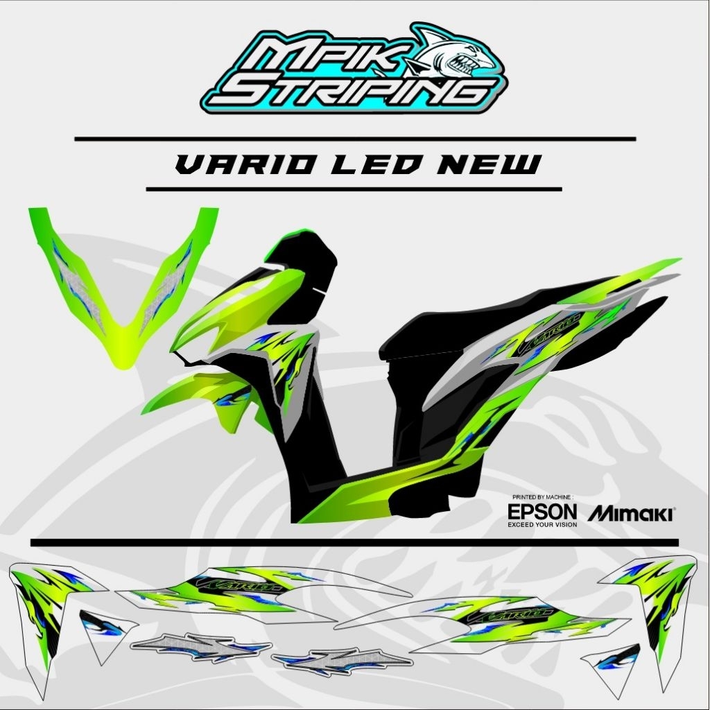 UV TRANSPARENT STRIPING STICKER VARIO LED NEW GEN 1 MOTIF LATEST ...