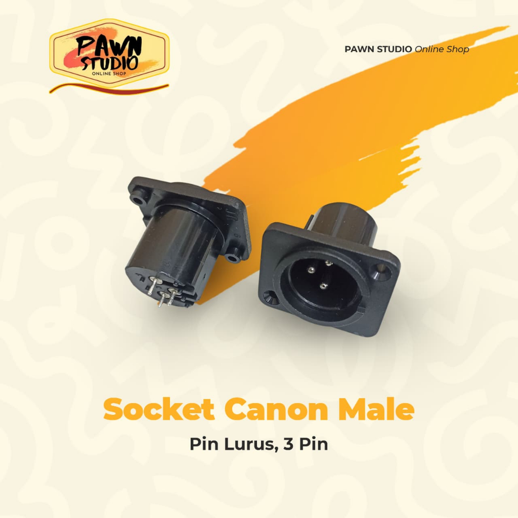 Canon XLR Male Body Socket 3 Pin Straight Body Female/ Straight Leg ...