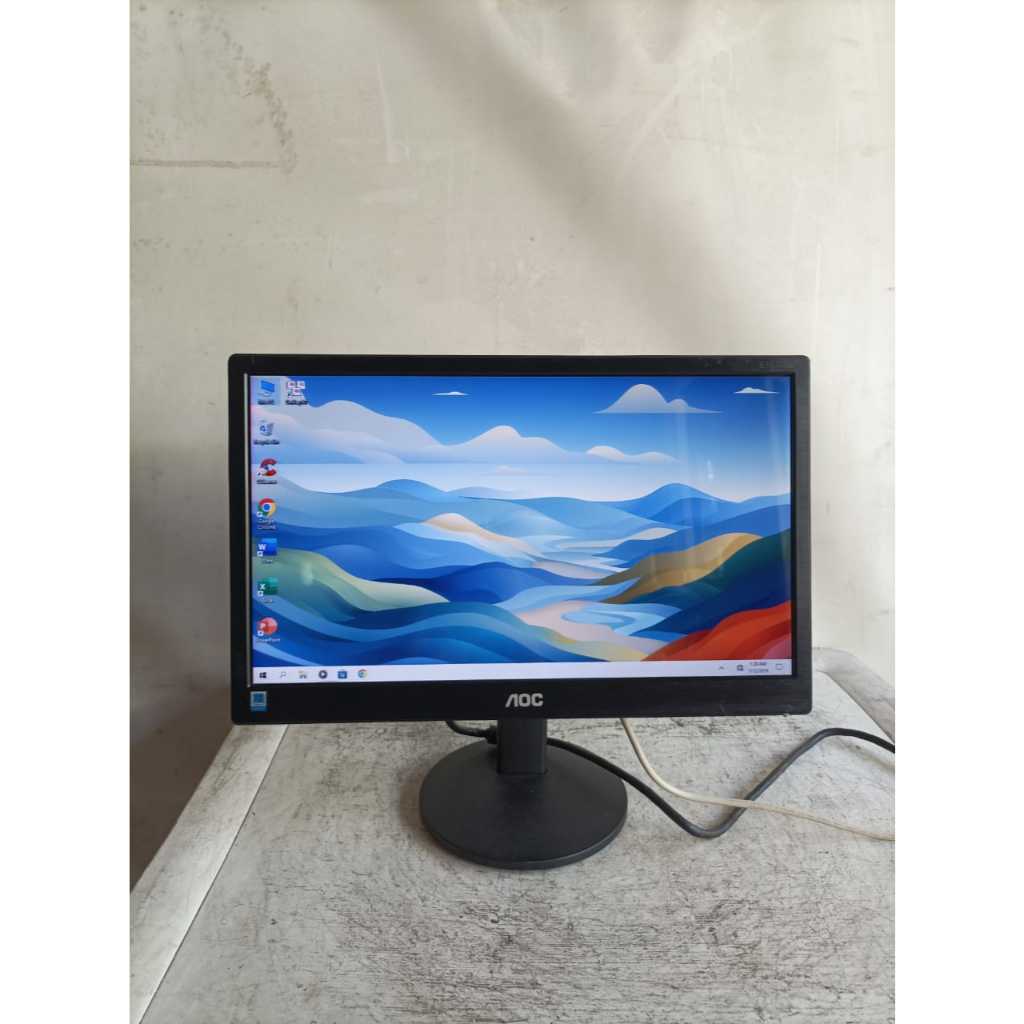 LAYAR MERAH Lcd monitor aoc e1670swu, screen condition, has red ...