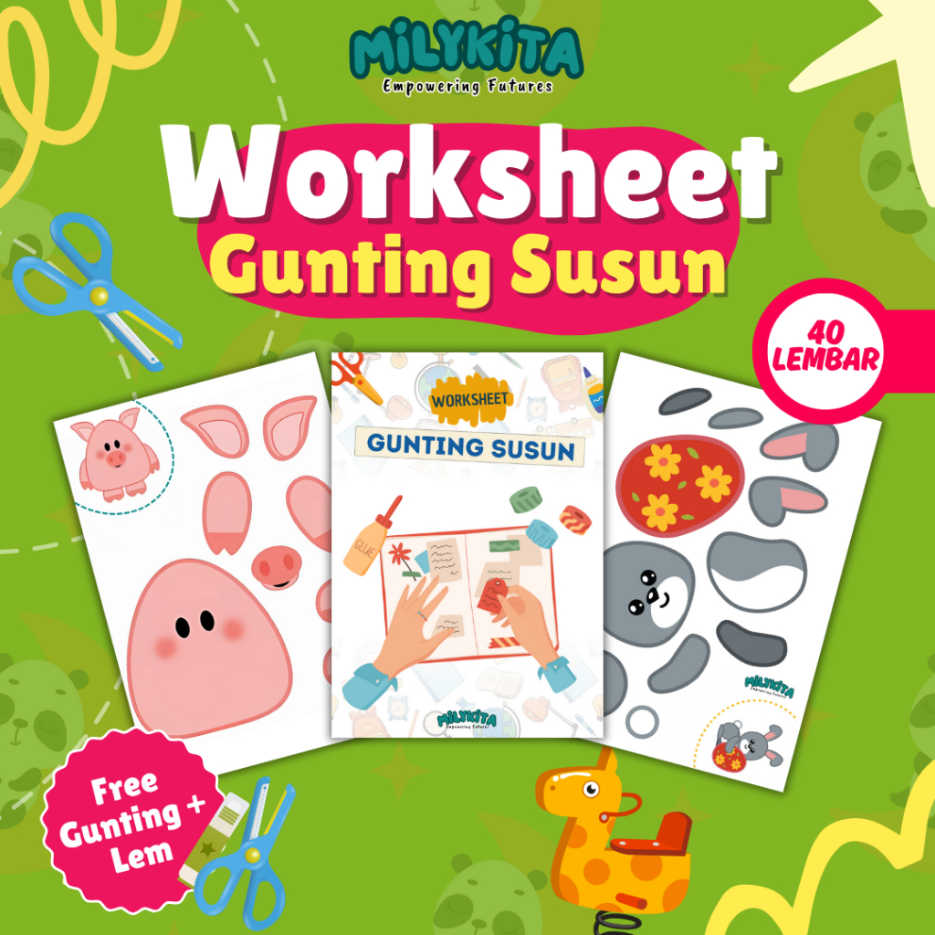 40 Pages Educational Worksheets for Cutting and Stacking Activities for ...