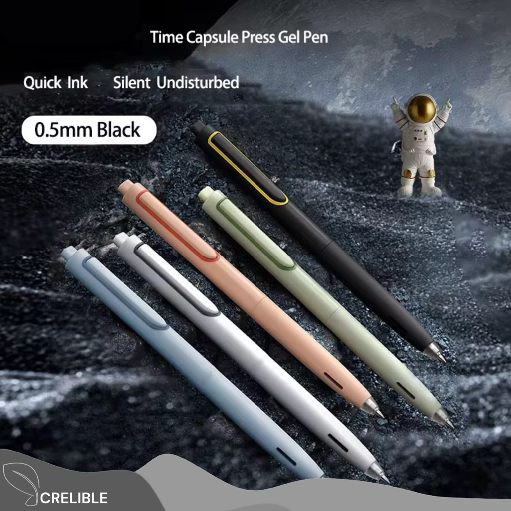 Crelible Triangle Silent Click Double Ball Pen 0.5mm - Black Ink ...