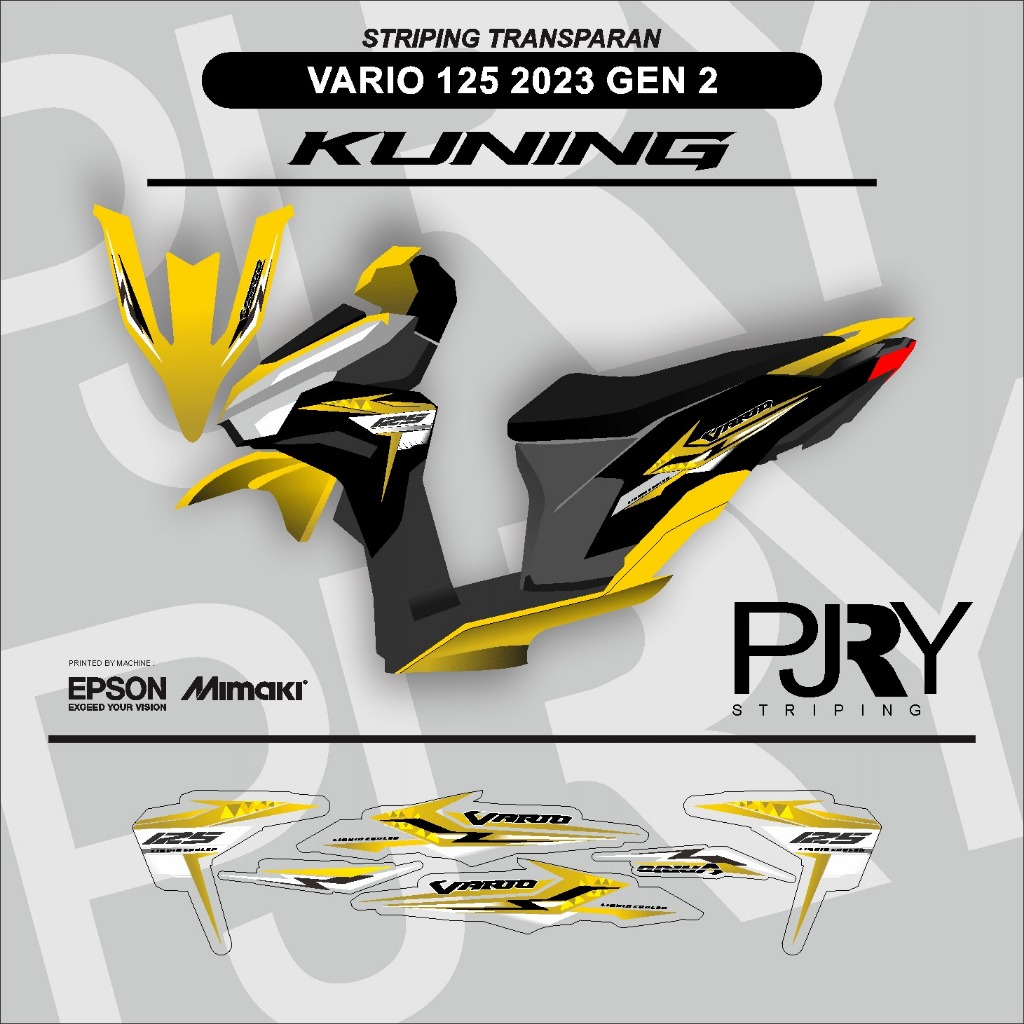 TRANSPARENT STRIPING VARIO 125 2023 ABR VERSION COLOR | Shopee Philippines