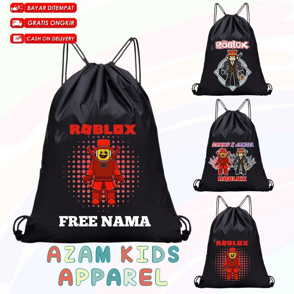 Roblox Team Sammy Team Kids Drawstring Bag with Free Name Roblox Sammy ...
