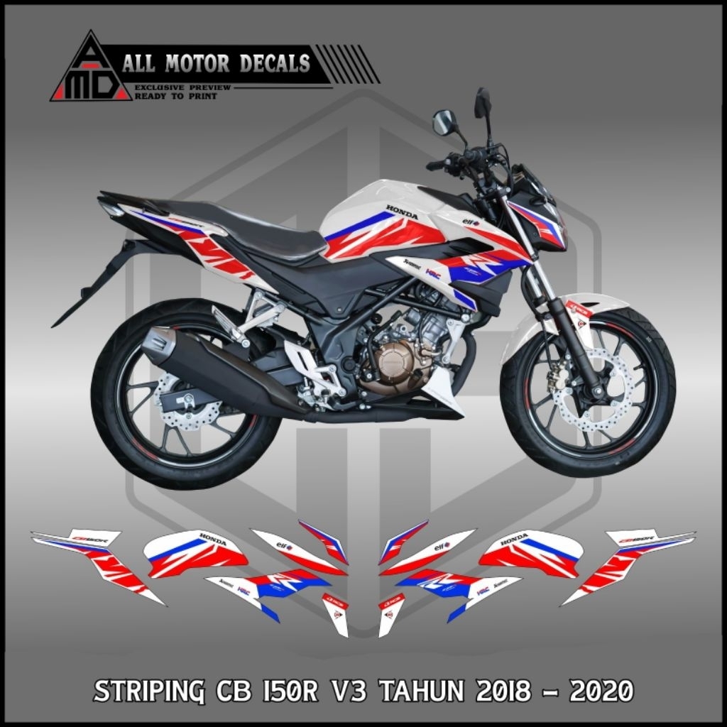 CB 150R Decal Sticker V3 2018 to 2020 Honda CB150R StreetFire Striping ...