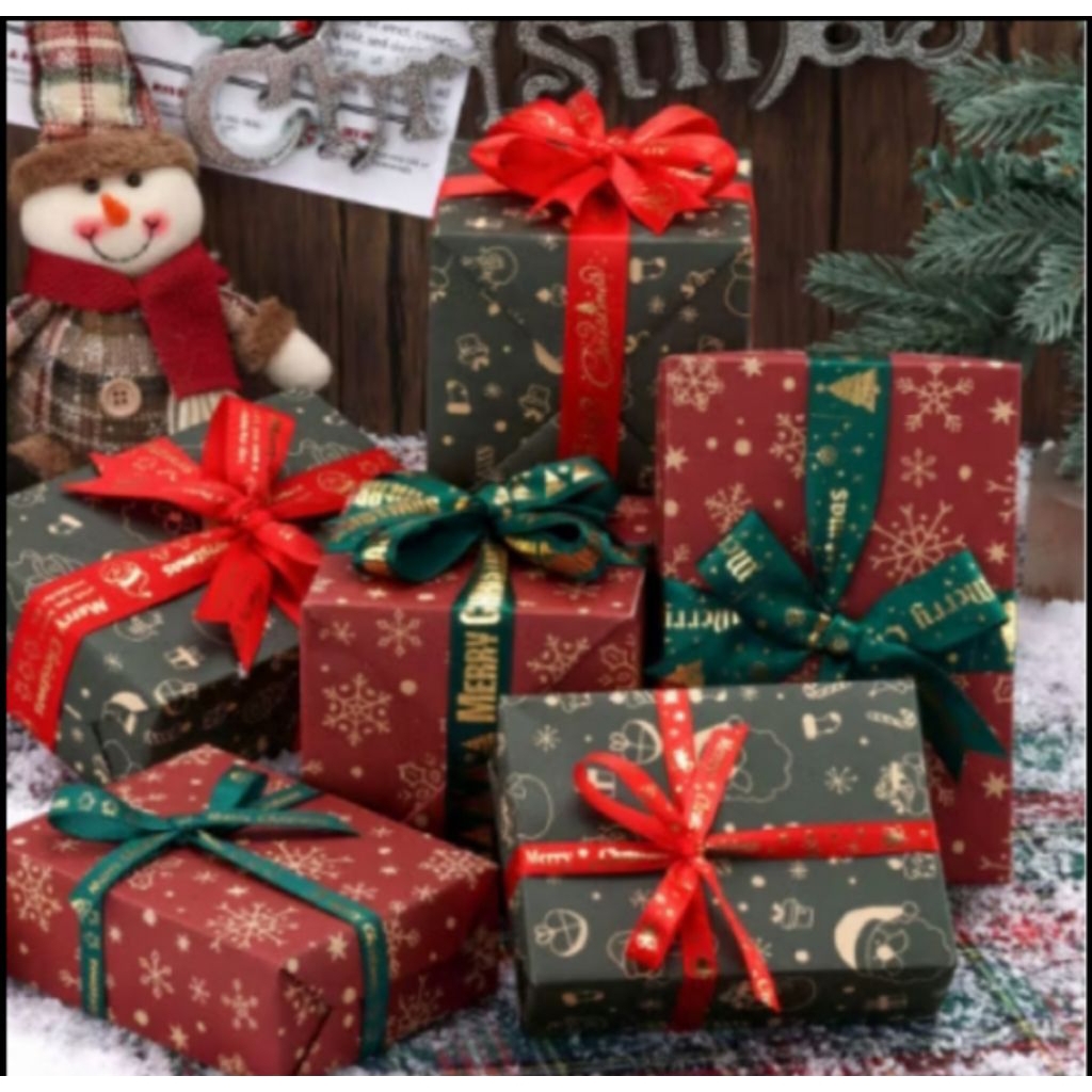 (1 cm wide) Christmas gift decorative ribbons, souvenirs, merry xmas ...