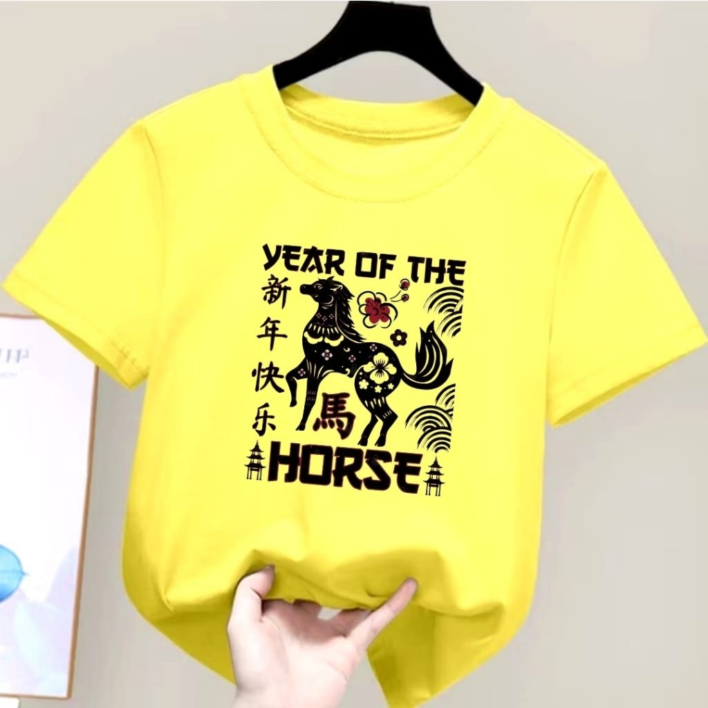 Chinese New Year clothes sio Kuda 2026 Black horse2/ CNY T-SHIRT 2026 ...