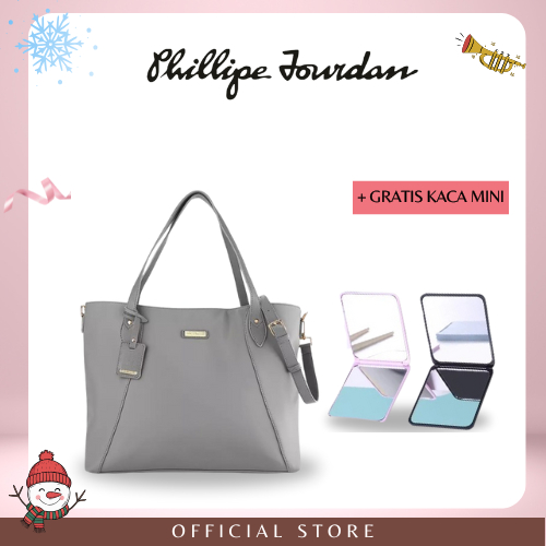 Phillipe Jourdan Chirra Totebag Women Grey (Nylon) | Shopee Philippines