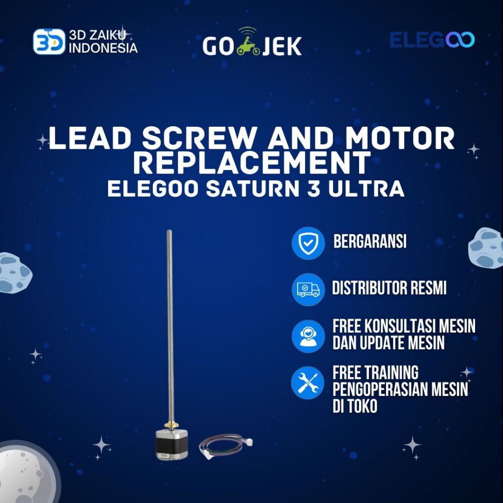 Original ELEGOO Saturn 3 Lead Screw and Motor Replacement | Shopee ...