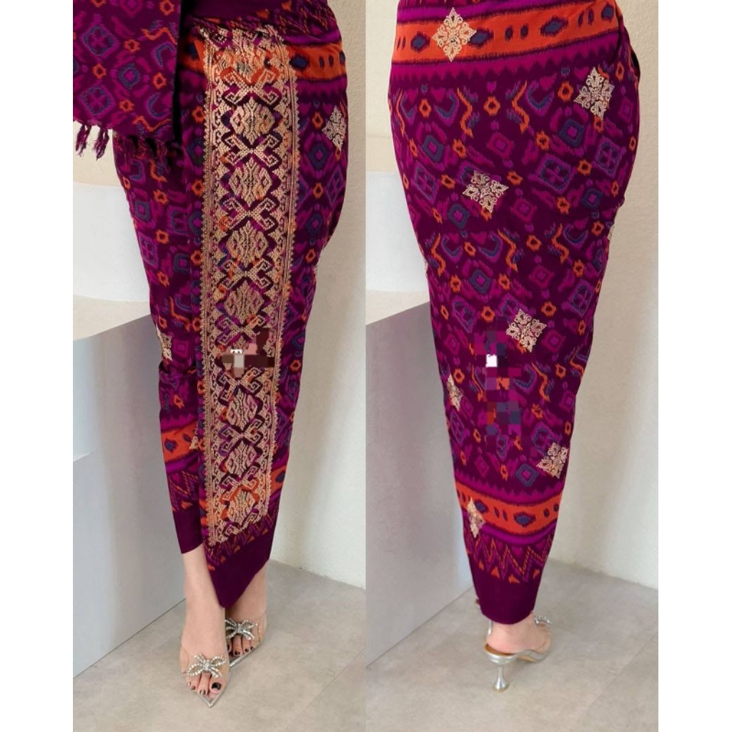 Kamen Endek Songket Embroidered Sheet Shawl Set | Shopee Philippines