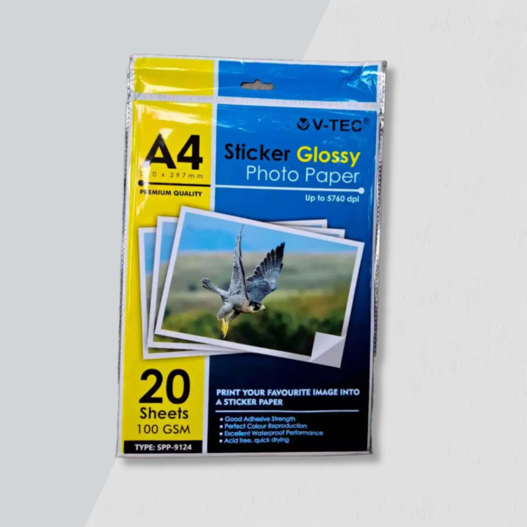TBMO Vtec Sticker glossy Photo Paper A4 100 GSM TYPE: SPP-9124 - 20 ...