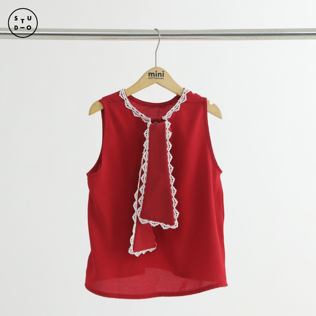 COTTONINK Mini Studio - Girls' Blouse Top Red Kam HolidayCollection2025 ...