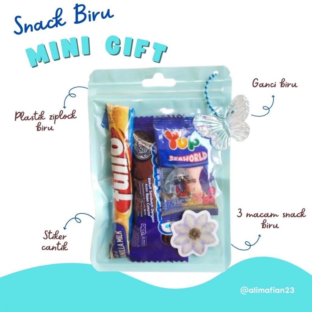 Mini Gift Snack Theme biru | Mini Hampers | Birthday Souvenir Gifts ...