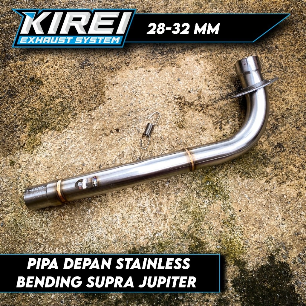 SUPRA & JUPITER FRONT EXHAUST PIPE SIZE 28-32MM KIREI EXHAUST | Shopee ...