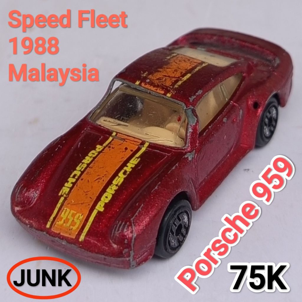 Diecast Vintage Hot Wheels Speed Fleet Porsche 959 Loose Junk | Shopee ...