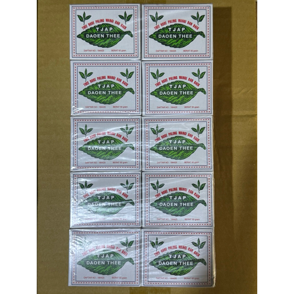 Cap Daun Powder Tea 50g Tjap Daoen Thee/ (one pack contains 10 boxes ...