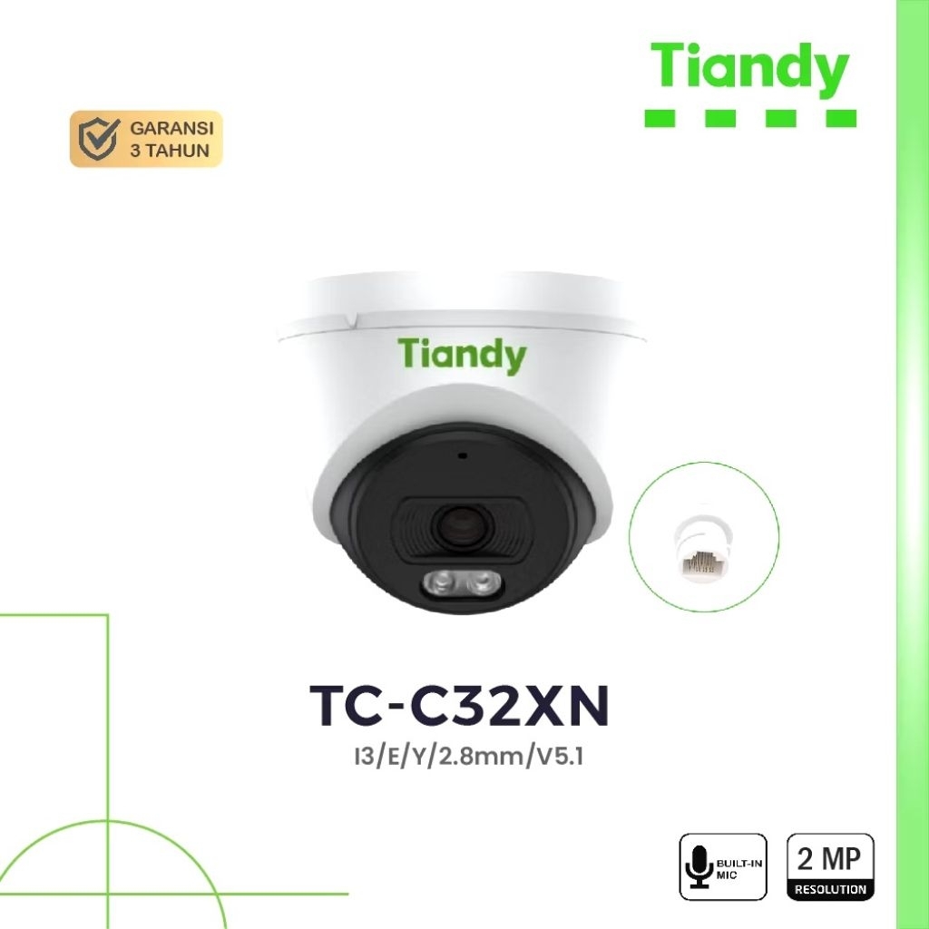 Tiandy Spark Ipcam TC-C32XN 2MP Indoor Supports Audio & PoE | Shopee ...