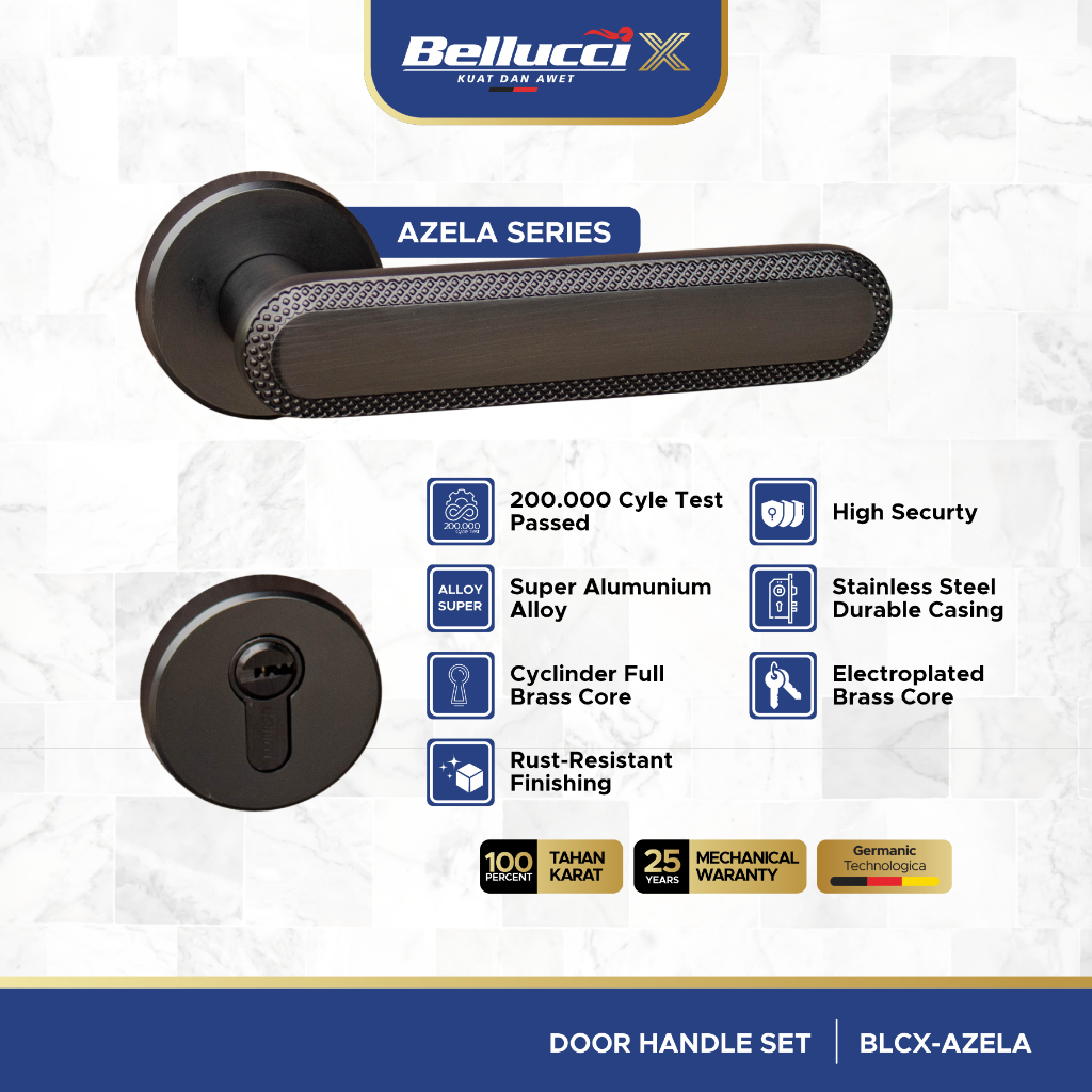 BELLUCCI X AZELA SERIES DOOR LOCK | ALUMINUM ALLOY & BRASS CORE FOR ...