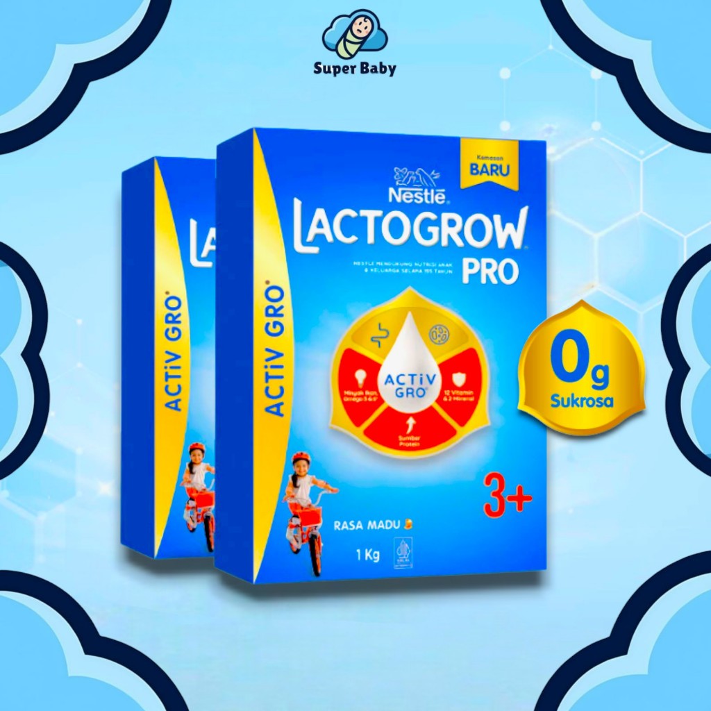 NESTLE LACTOGROW PRO 3+ ACTIVGRO GROWTH MILK VANILLA HONEY FLAVOR 735g ...