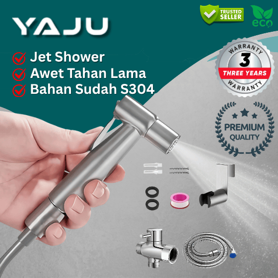 YAJU set Jet Shower 3pcs Stainless steel Bathroom Spray Toilet Sitting ...