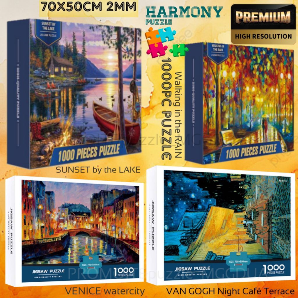 HIGH QUALITY JIGSAW PUZZLE 1000pcs - READY! FRAME & GLUE PUZZLE PACKAGE ...