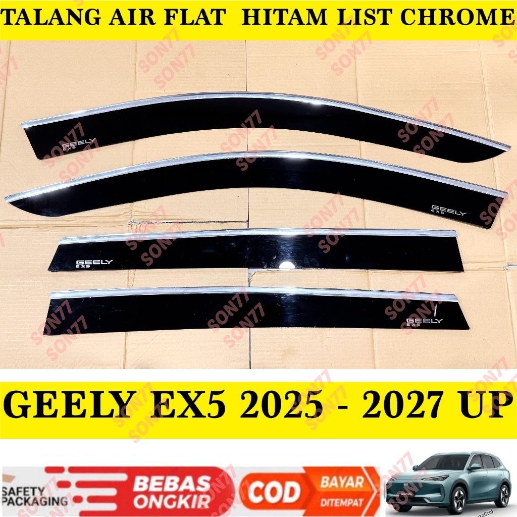 Geely EX5 2025 2026 2027 Side Visor Flat Black Chrome List | Shopee ...