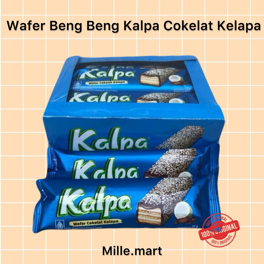 [1 box contains 12 pcs] WAFER BENGBENG KALPA CHOCOLATE COCONUT 24GR ...