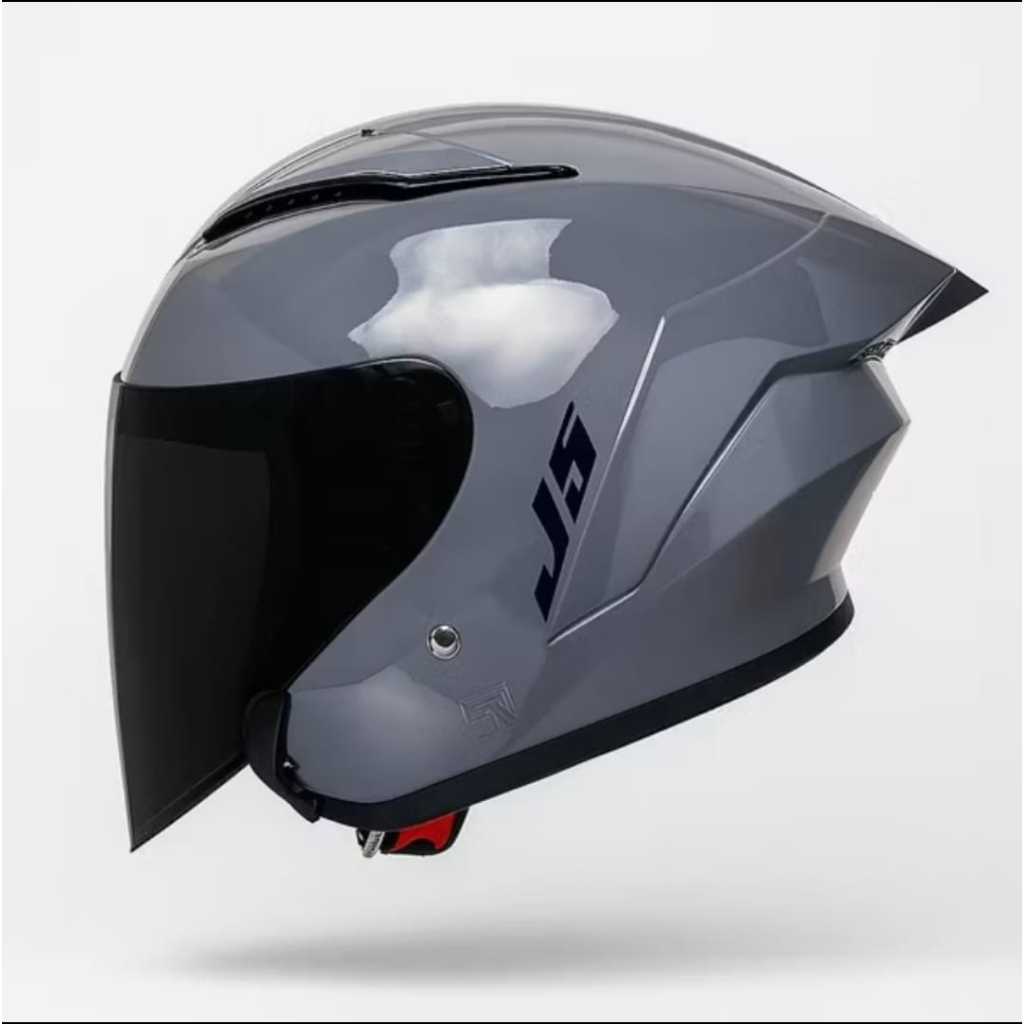 MLA J5 ORIGINAL HELMET HANDSOME PACKAGE Solid Grey Glossy Black Visor ...