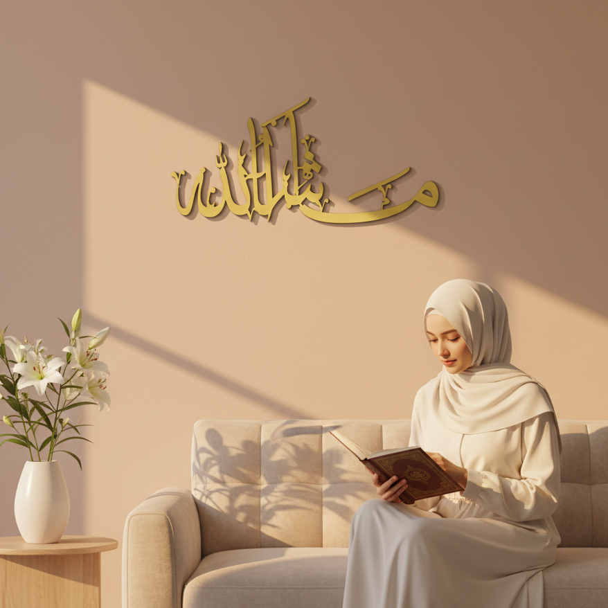 MEGA Calligraphy Masyaallah Plywood Wood 6mm Thick | Minimalist wall ...
