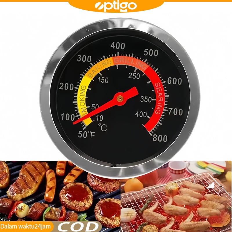 BBQ Oven Thermometer Probe Stainless Steel Grill Thermometer Celsius ...