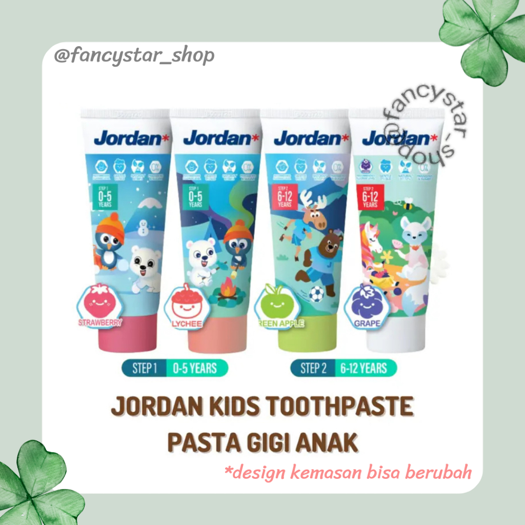 JORDAN Oral Care Kids Toothpaste Step 1 | Step 2 (75g) | Shopee Philippines