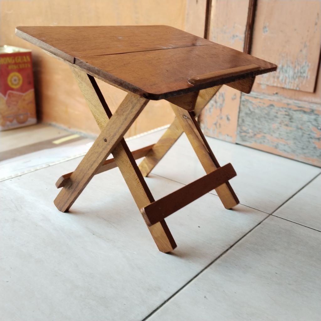Slanted Iron Folding Table, Slanted Rehal, Iron Wood, Original ...