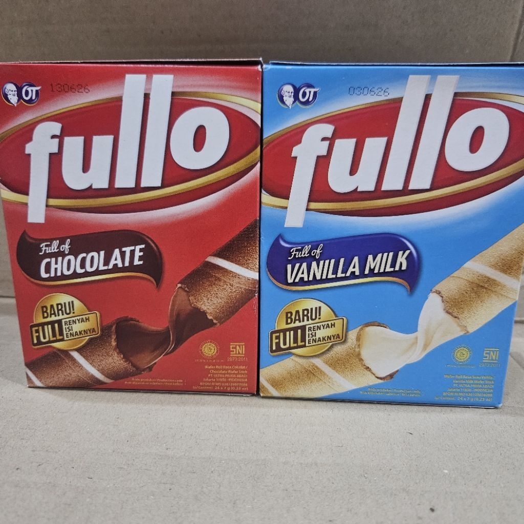 Fullo chocolate vanilla milk wafer roll, 24 pcs | Shopee Philippines