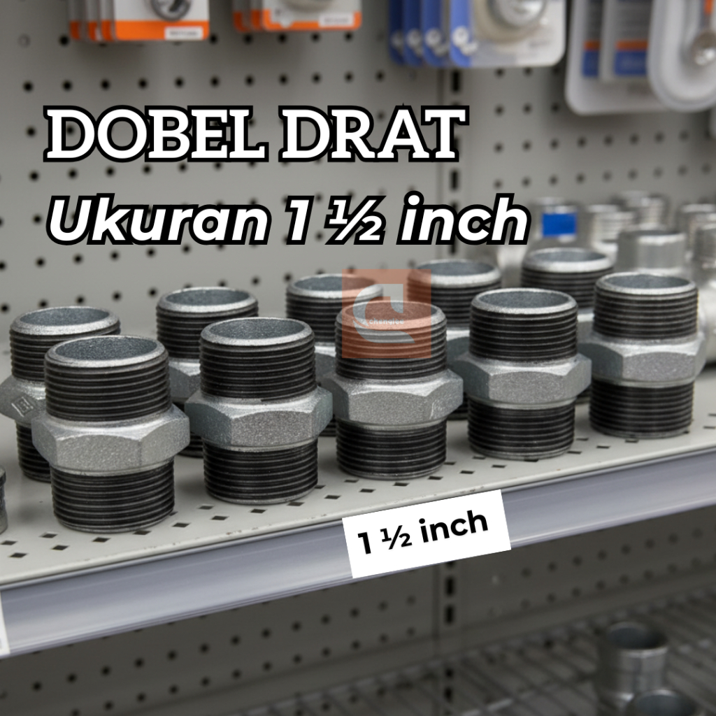 DOUBLE NEPLE PIPE CONNECTION 1 1 1/ 2 GALVANIZED NEPEL IRON | Shopee ...
