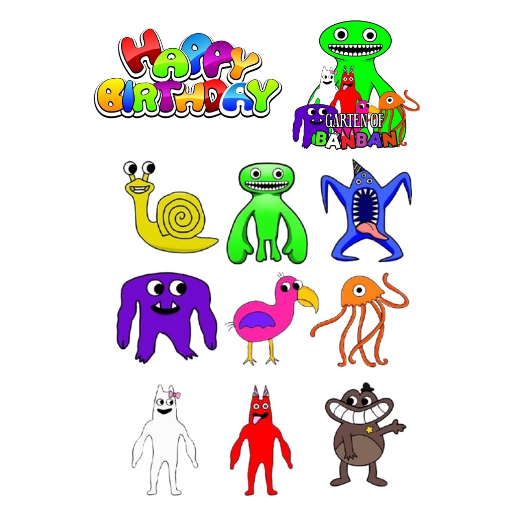 Garten Of BAN-BAN Custom Cake TOPPER Children's Birthday Cake ...