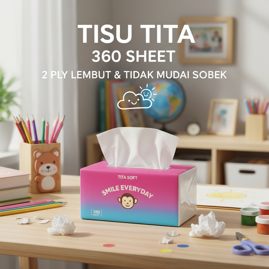 [360 Contents] Tita Soft Facial Tissue 2 Layers - Safe for Sensitive ...