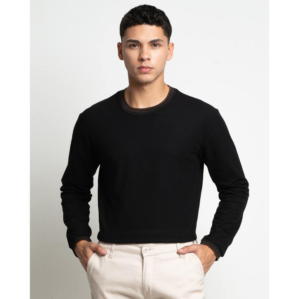 HSRM Thom Ringer Tee Long Sleeve Black Brown | Shopee Philippines