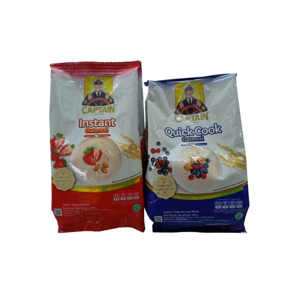 Captain Instant Oatmeal 200g & Quick Cook Oatmeal 200g | Shopee Philippines