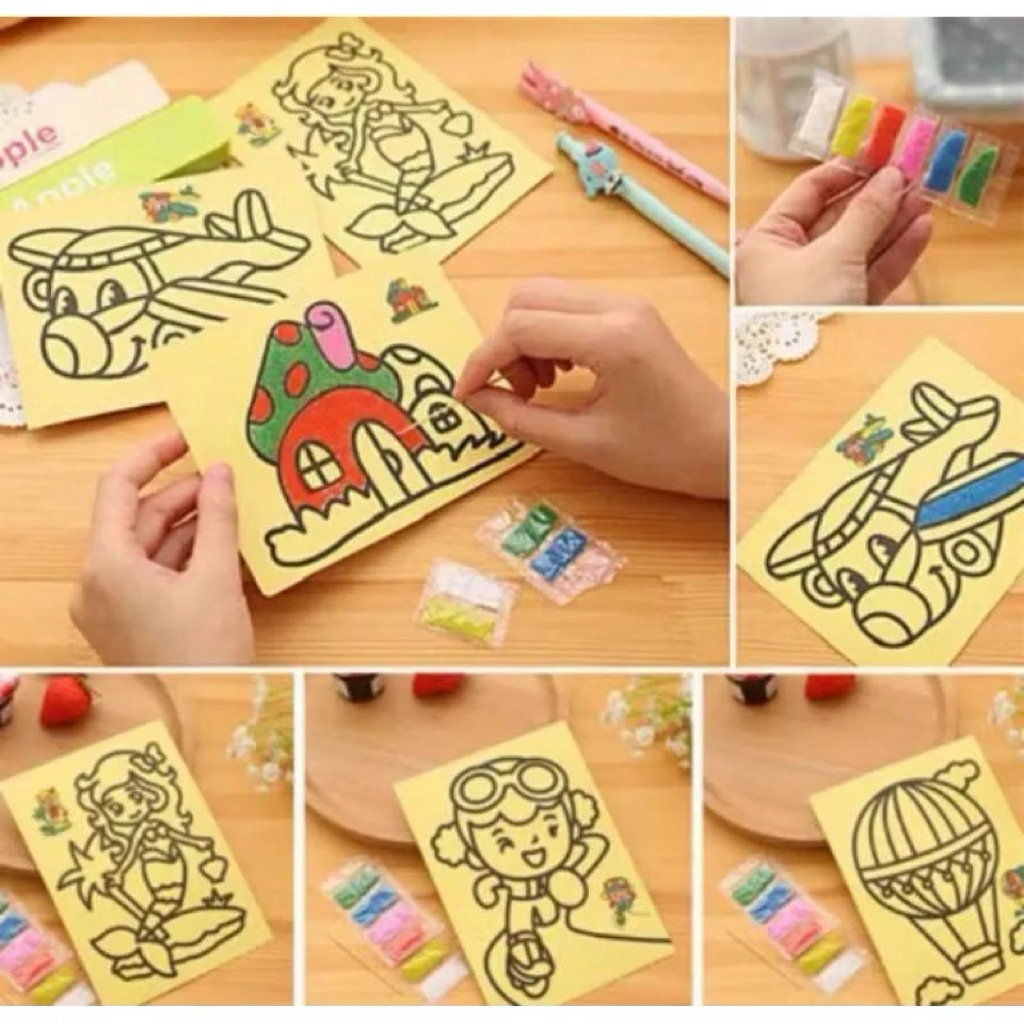 20pcs Diy Sand Coloring | Magic Sand Coloring | Shopee Philippines