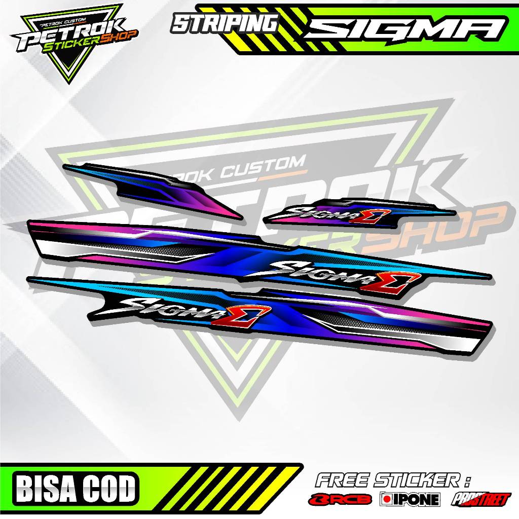 YAMAHA SIGMA R VARIATION STRIPING SIGMA R MOTORCYCLE VARIATION STICKER ...