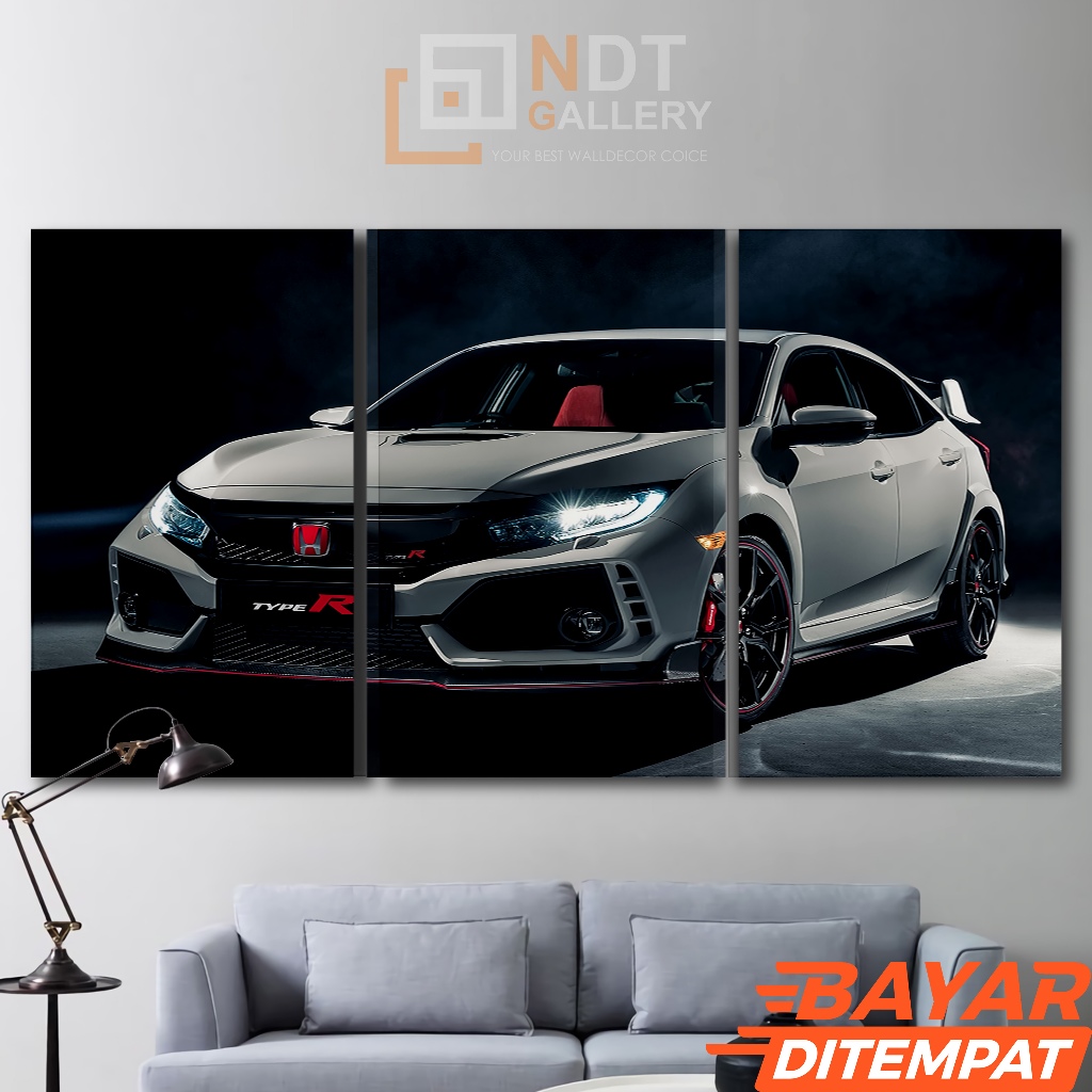 15X30cm Bedroom Wall Decoration Set of 3 - Minimalist Honda Civic Car ...