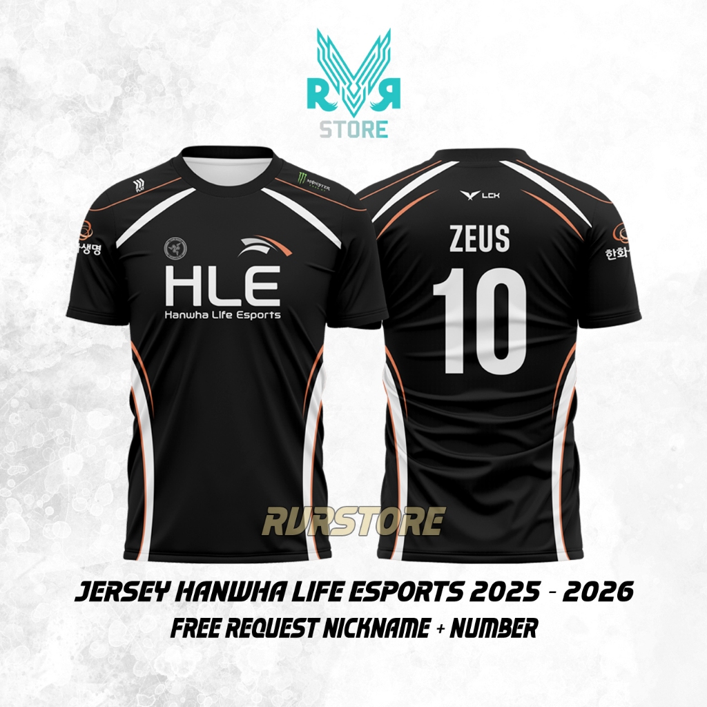 JERSEY HLE HANWHA LIFE ESPORTS 2025 2026 (free custom nickname + number ...