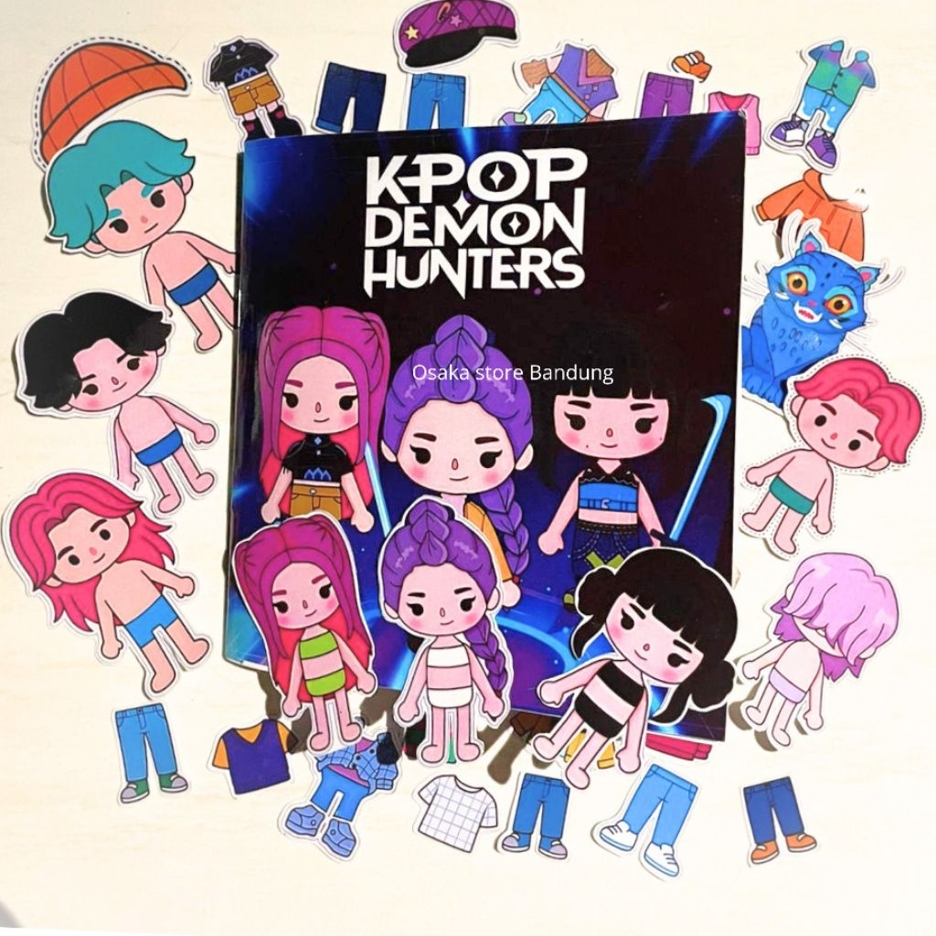 KPOP DEMONS HUNTER TOCA X TOCA BOCA PAPER DOLL BOOKS QUIET BOOKS ...
