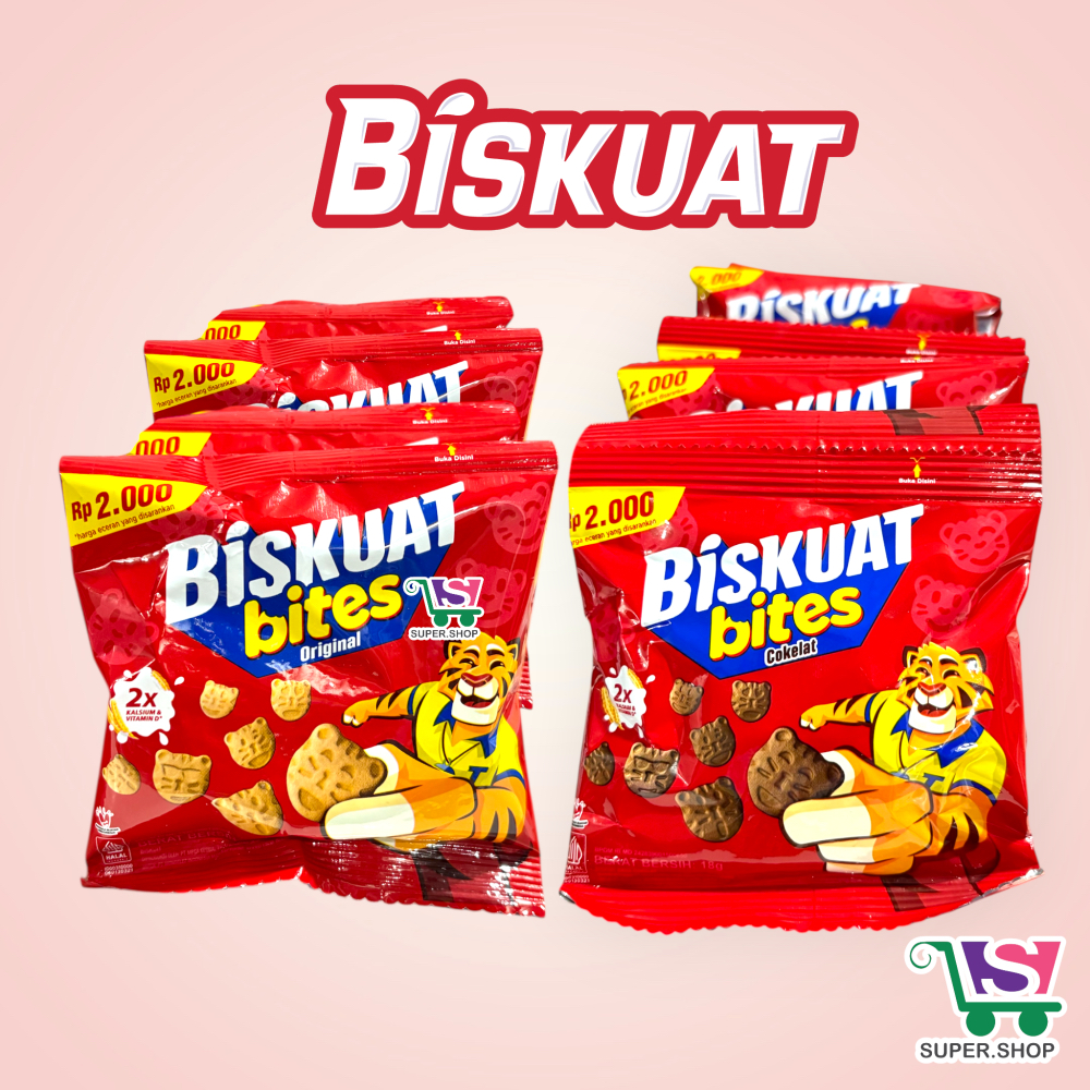 Biskuat Bites Original / Chocolate 18 Grams (10 pcs) | Shopee Philippines
