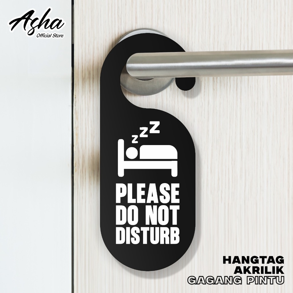 GANTUNGAN DOOR HANDLE HANGTAG - ACRYLIC DOOR HANGER DOOR SIGN | Shopee ...