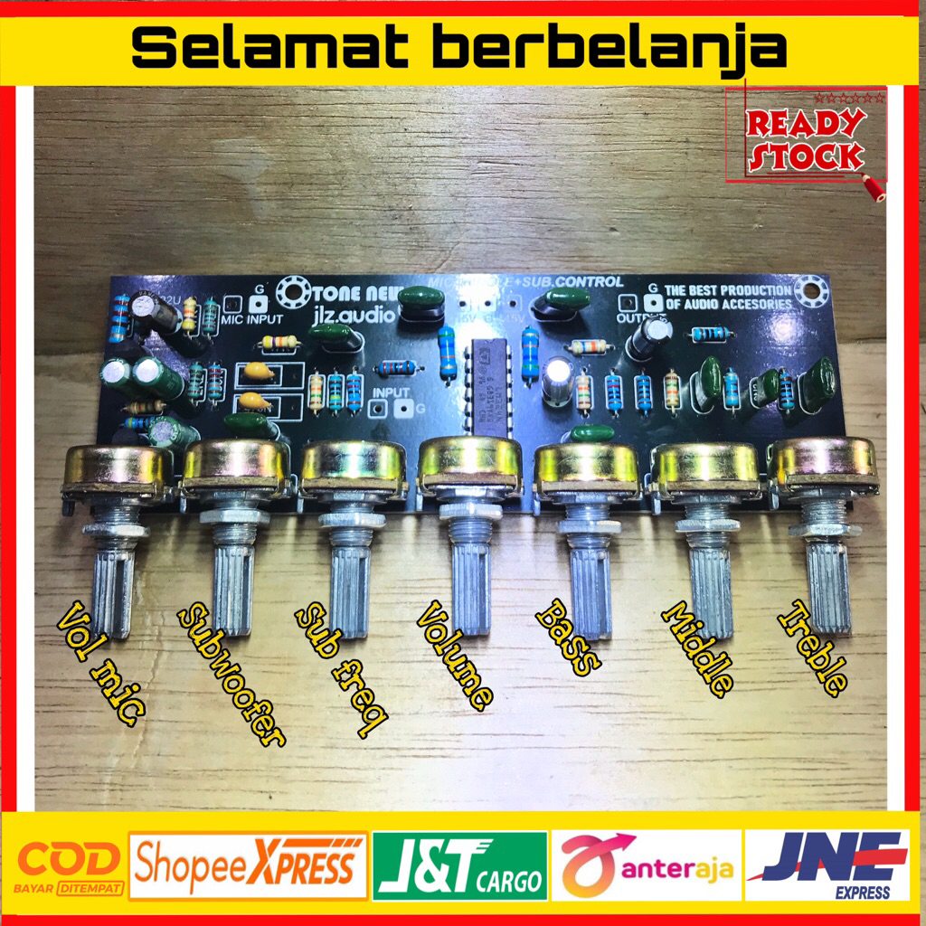 Tone control + middle + sub + mic 7 potentiometer tone control ...