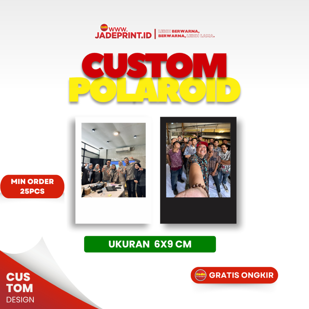 MINIMAL CUSTOM POLAROID PRINTING SIZE 6X9 CM MINIMUM ORDER 25 PCS ...
