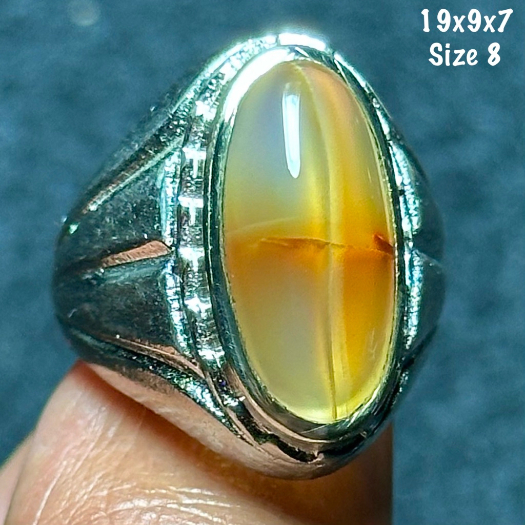 Agate Ring Baturaja Tapak Jalak Crystal Earrings (natural) | Shopee ...